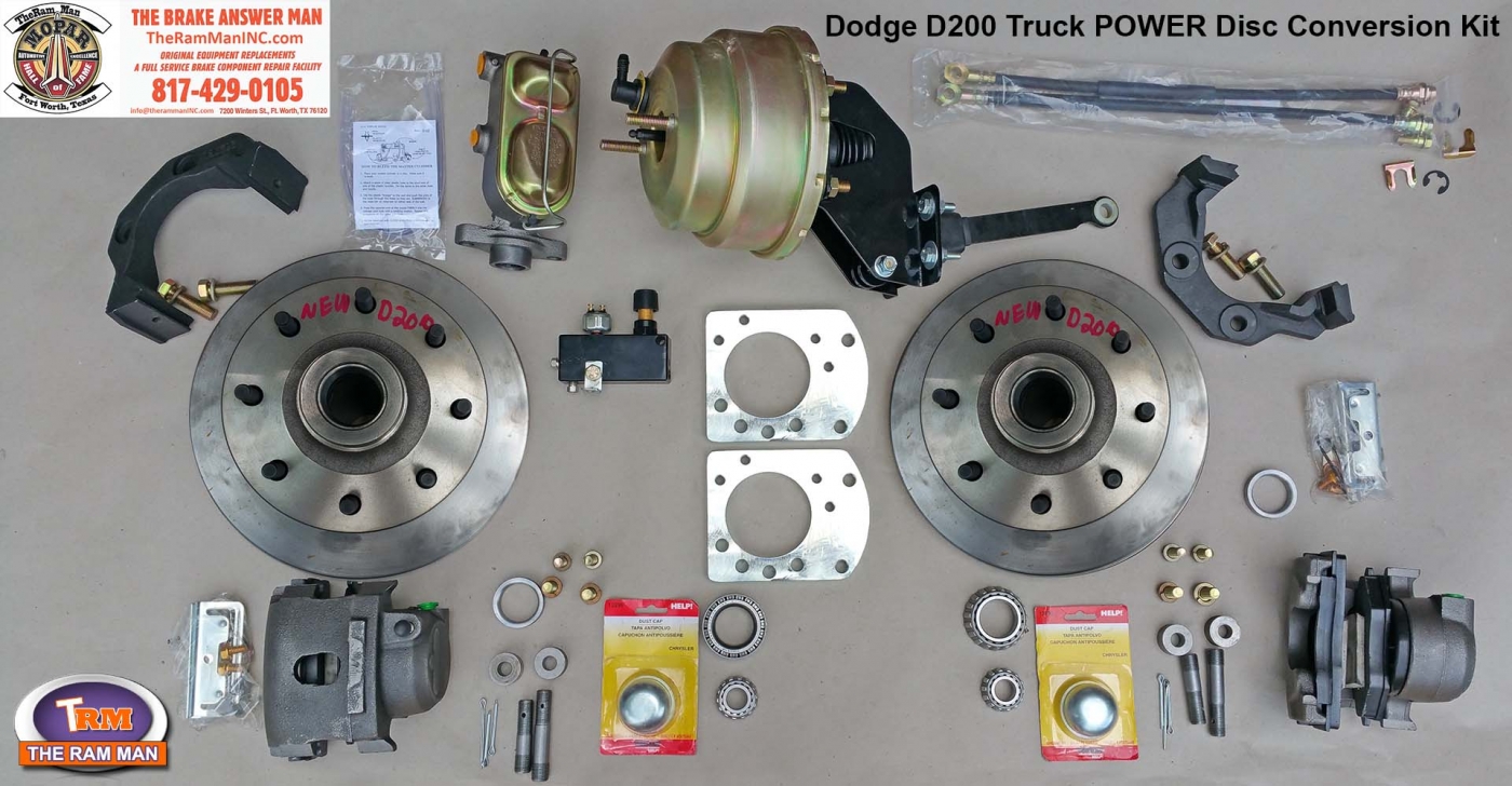 Ram Man / Shop / 1961-1971 DODGE D200 FRONT POWER DISC BRAKE CONVERSION ...