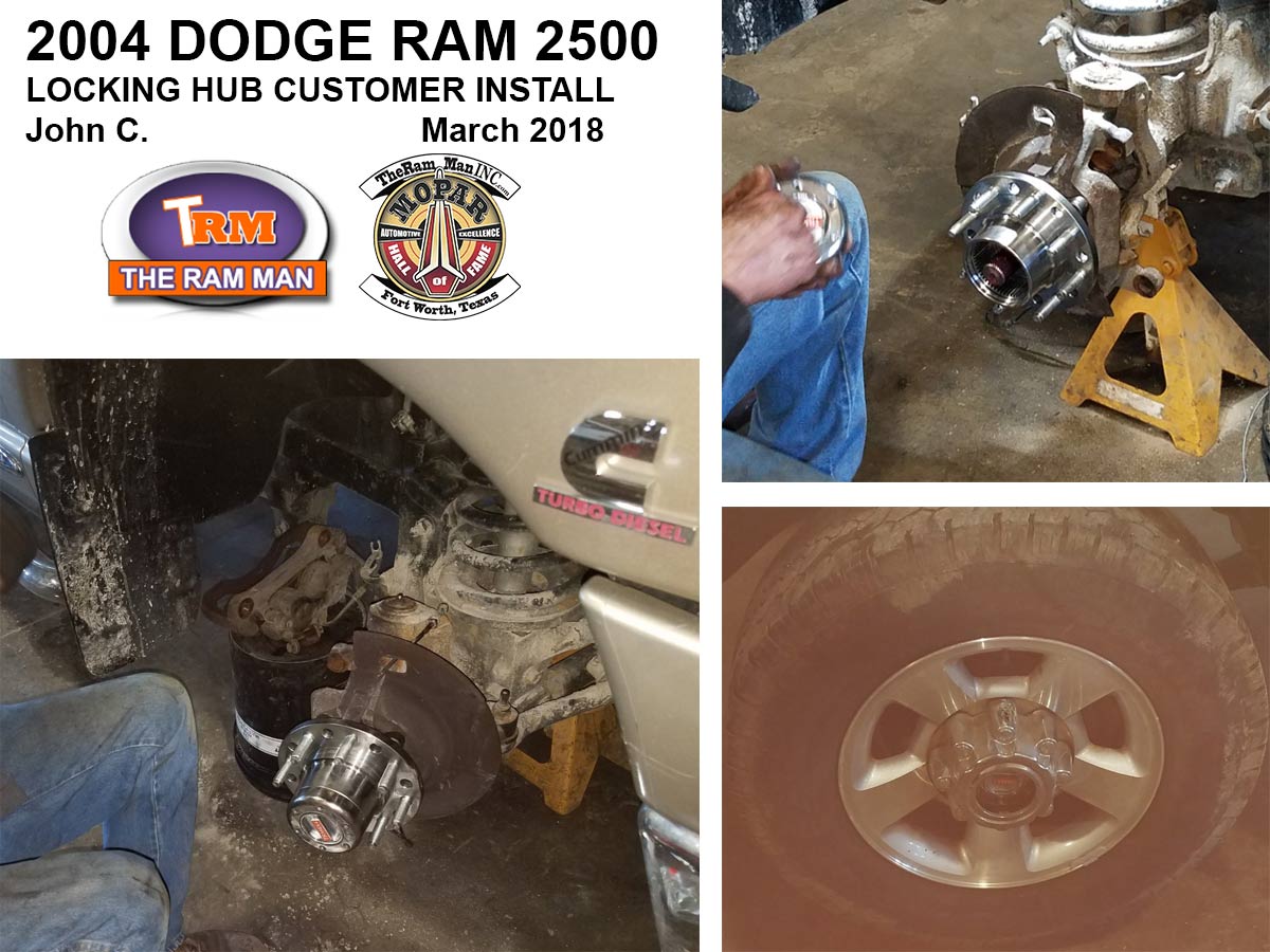 Ram Man / Shop / 2003-2008 Dodge Ram 2500 Manual Locking Hub Conversion Kit