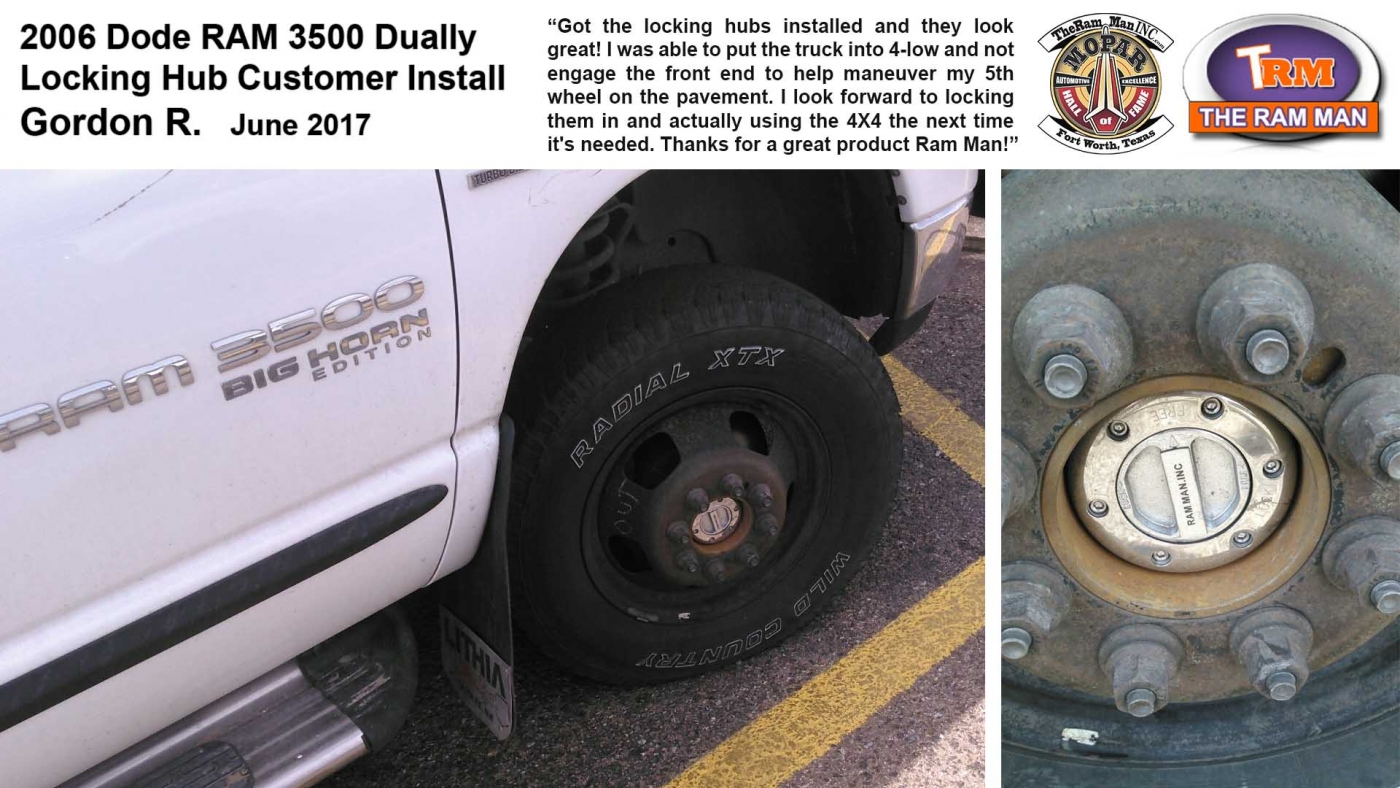 Ram Man / Shop / 2003-2008 Dodge Ram 3500 Dually (DRW) Manual Locking ...