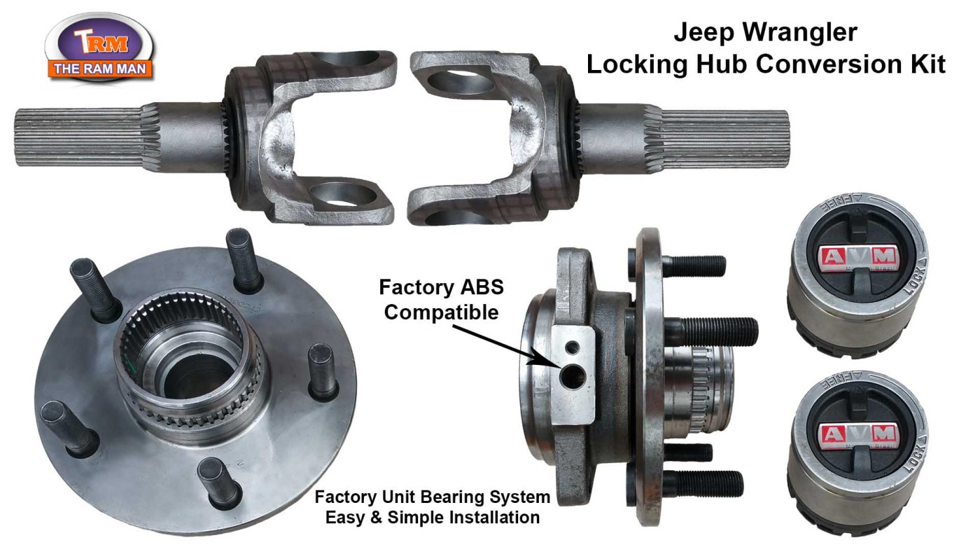 Ram Man / Shop / 2000-2006 JEEP WRANGLER 4X4 UNIT BEARING LOCKING HUB KIT