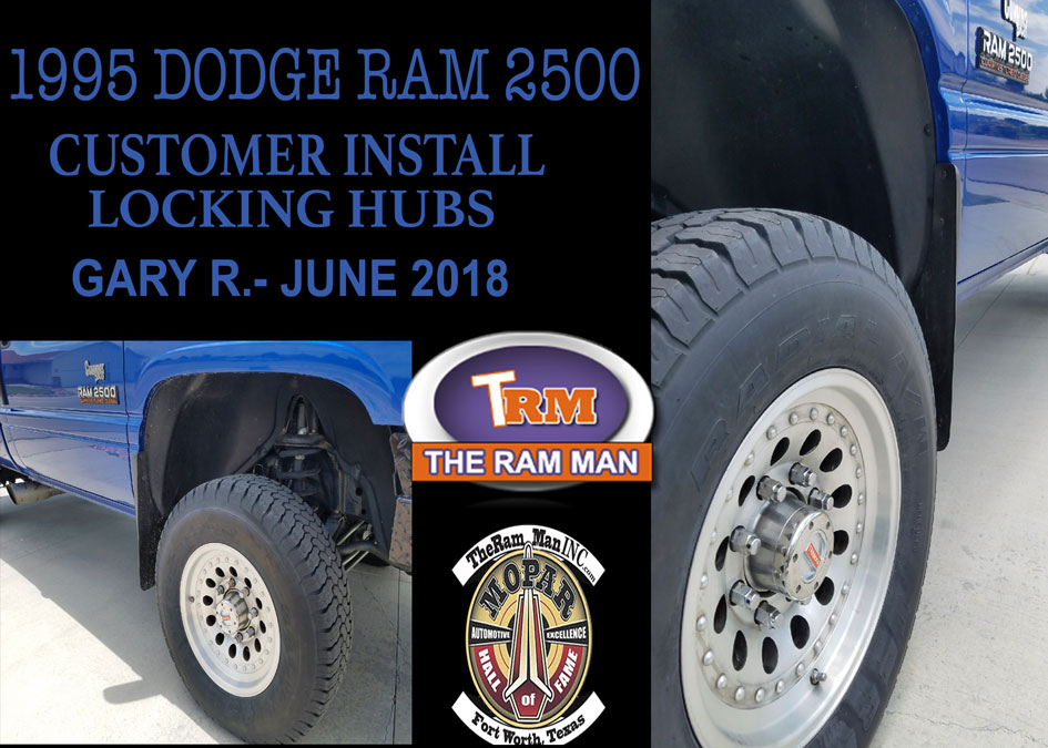 Ram Man / Shop / 1994-2026 Dodge Ram 2500 Manual Locking Hub Conversion Kit